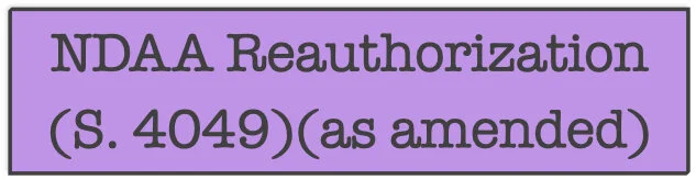 The NDAA Amendment Process: An Update — Legislative Procedure