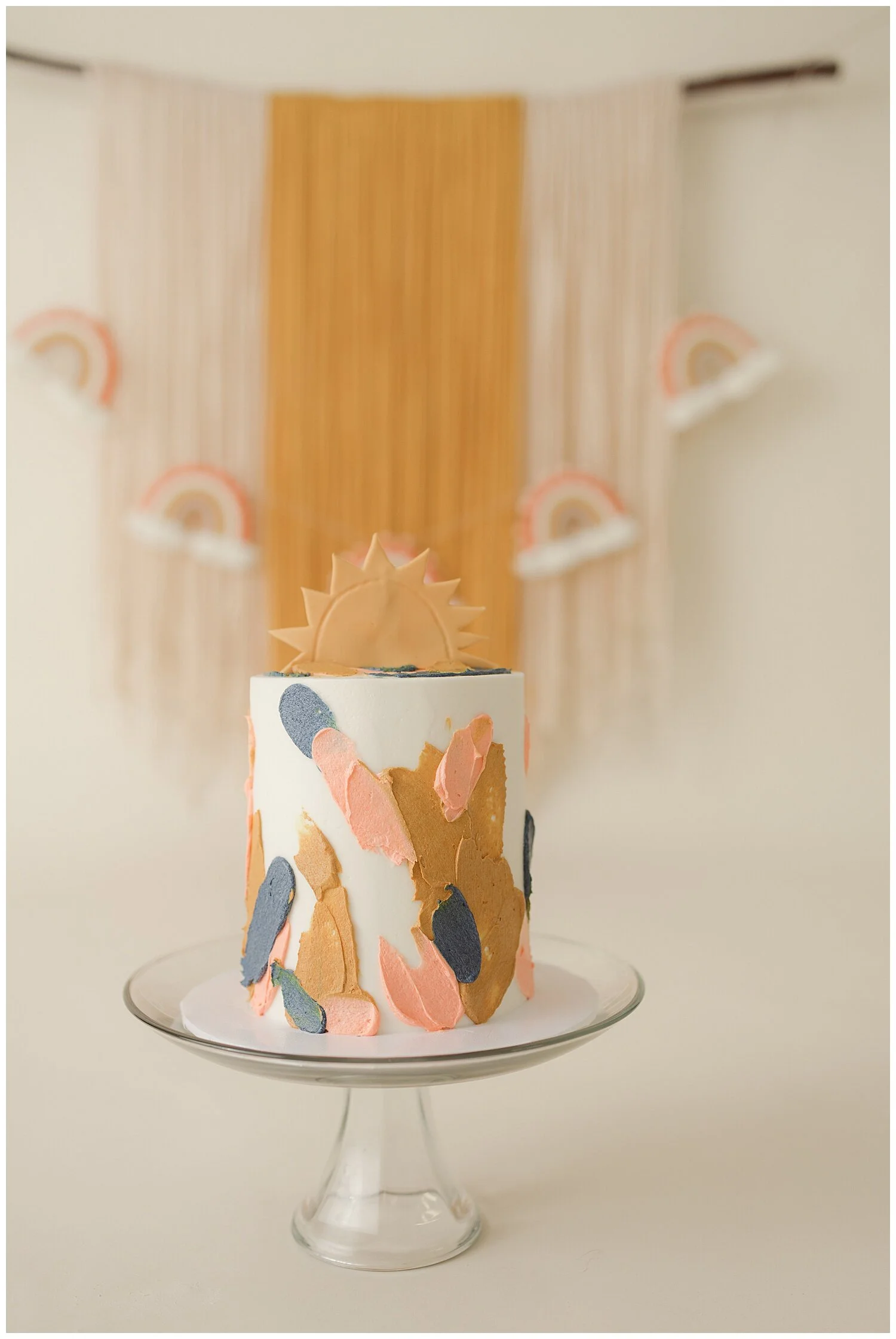 Rainbow Boho Boy's Cake Smash — Rhea Ashlynn Photography