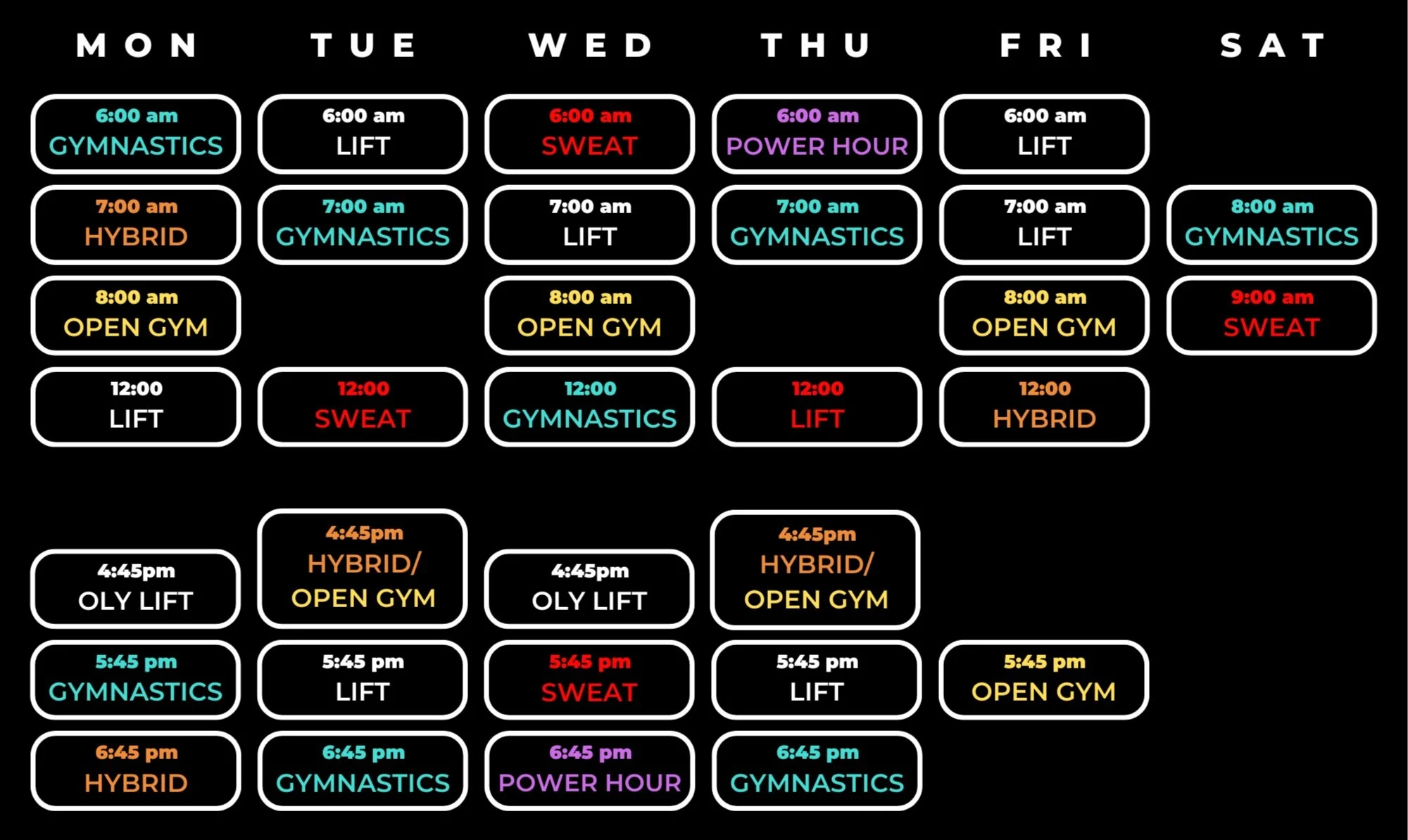 Group Training Classes and Timetable — Performance Playground - North ...