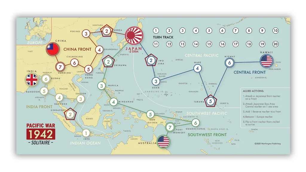 Pacific War 1942 Solitaire Travel Game — Worthington Publishing and ...