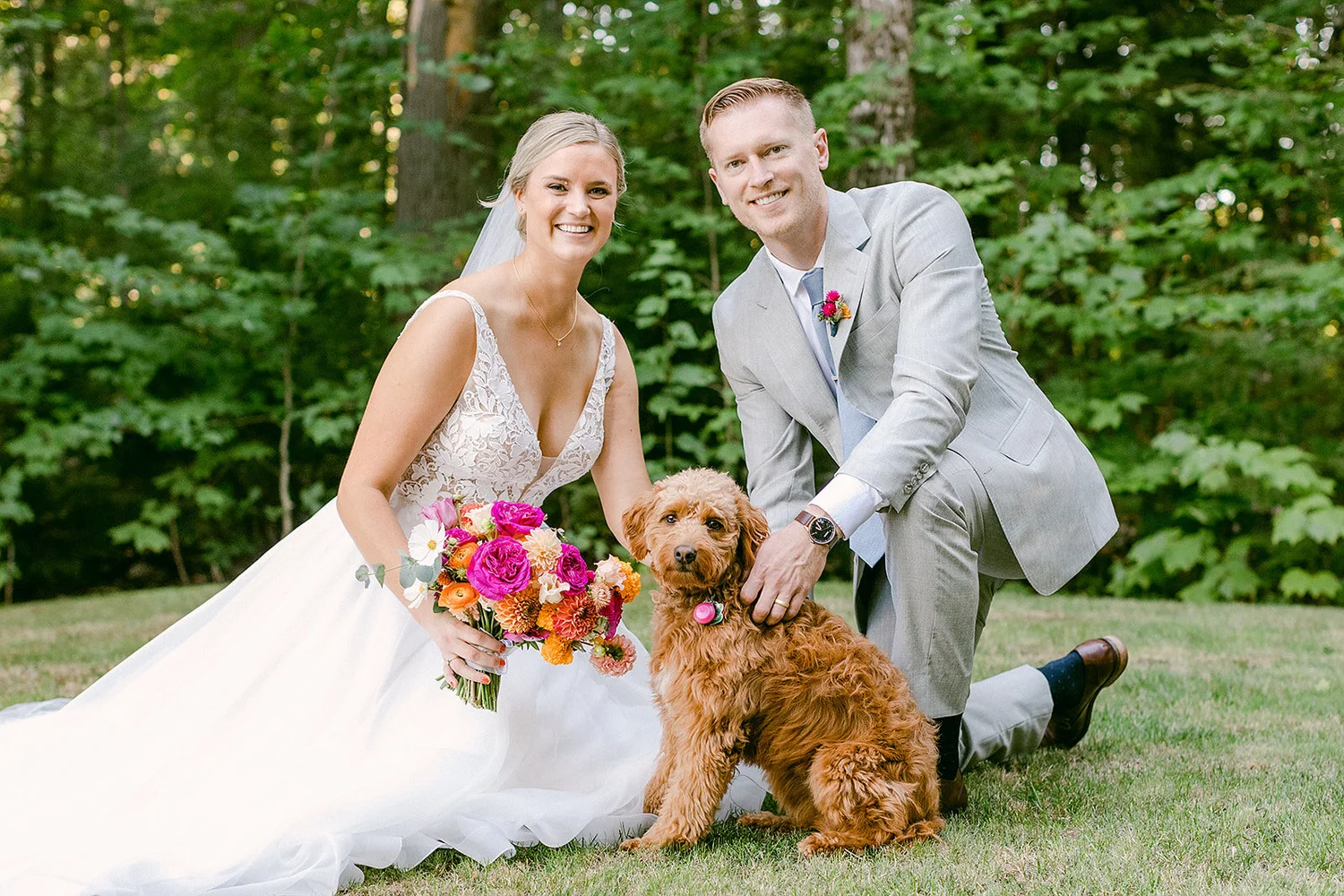 A Colorful Backyard Maine Wedding | Pinch Me Planning