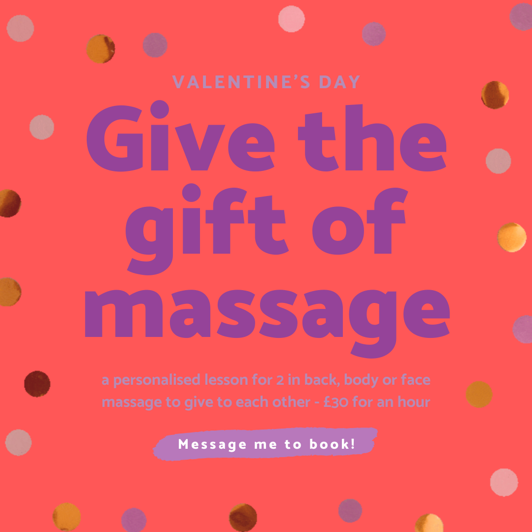 Valentine's Virtual massage lesson - treat your partner — Amy Gledhill ...