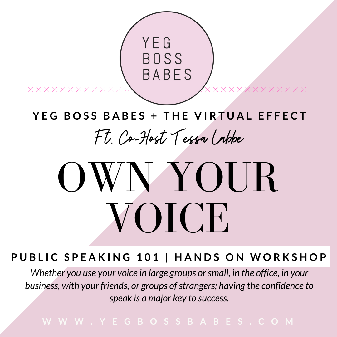 OWN YOUR VOICE | Public Speaking 101 — YBB CONNECT