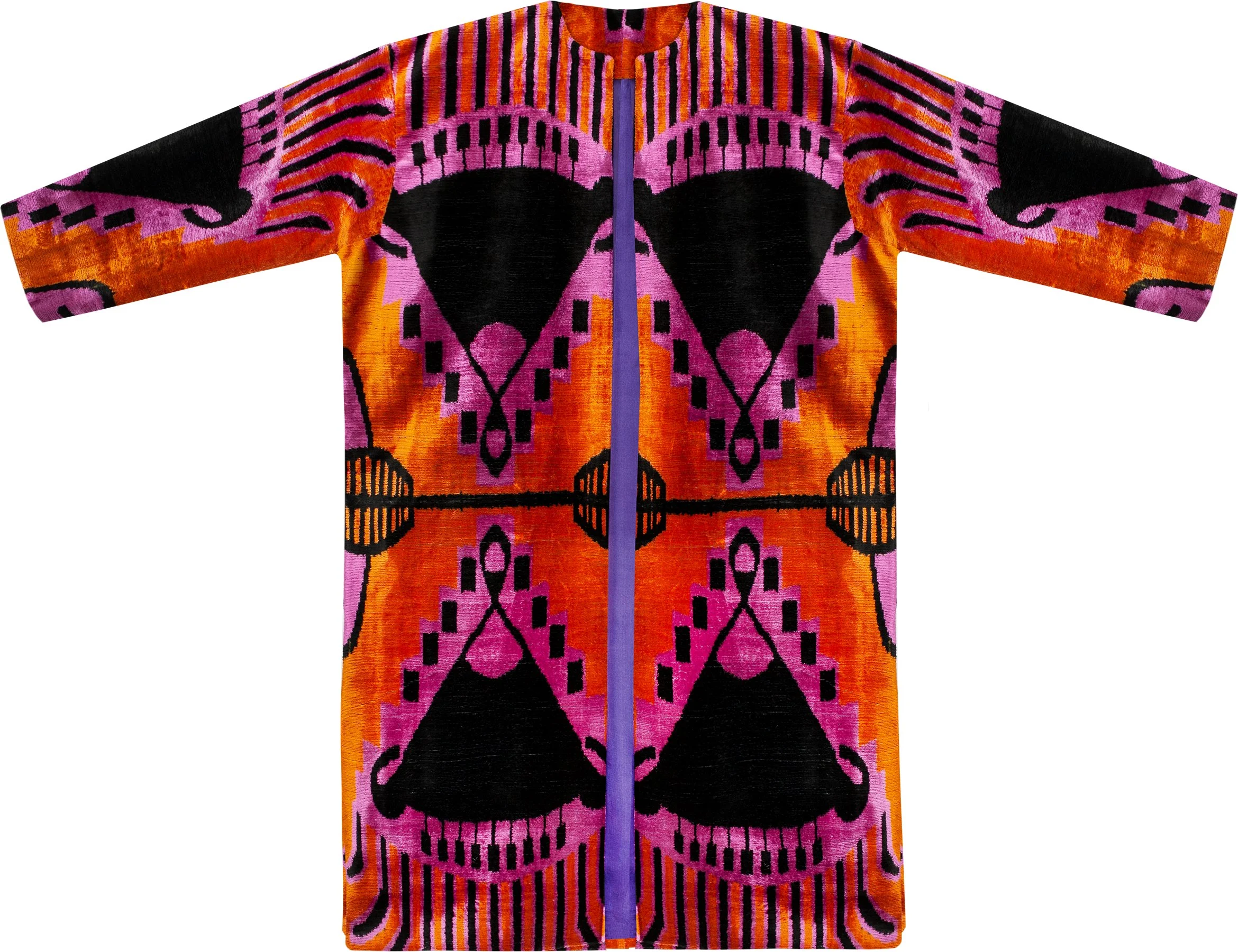 orange and black silk velvet coat — ALEKSANDRAVIKTOR