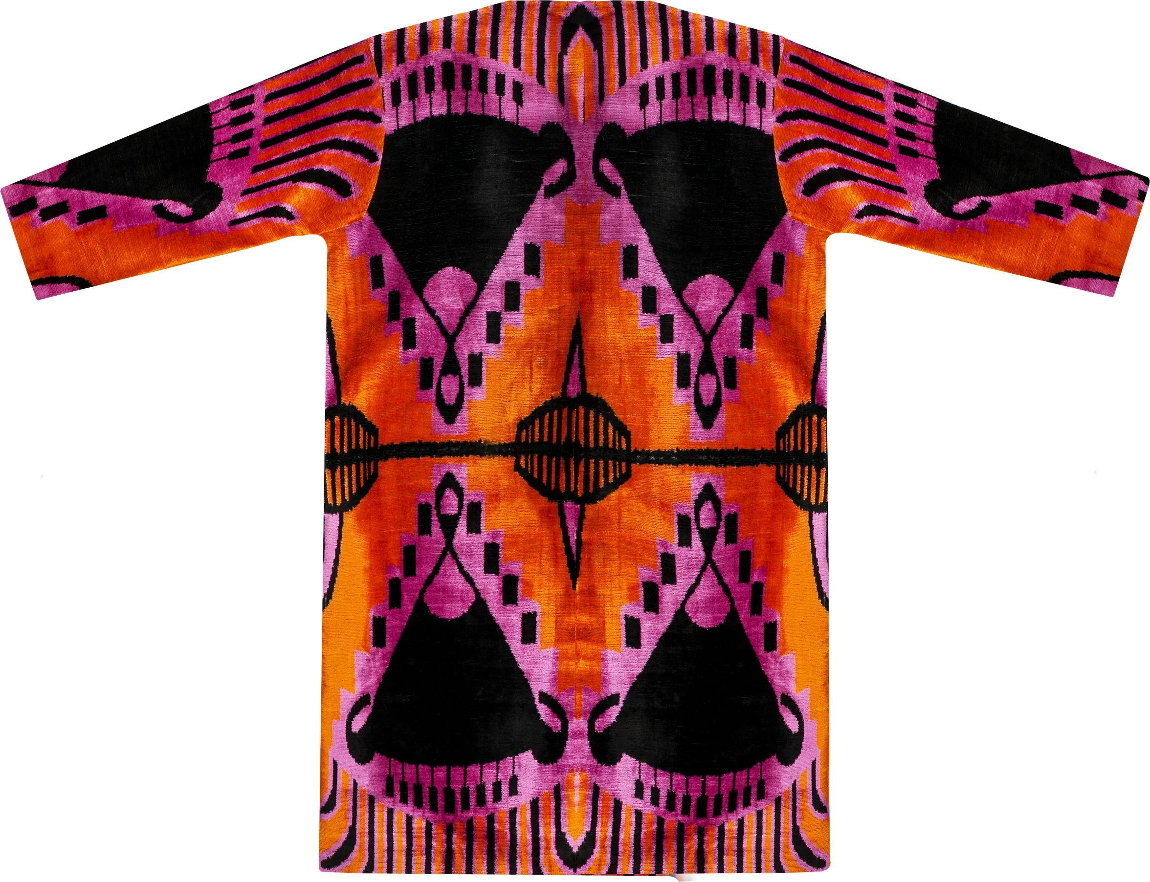 orange and black silk velvet coat — ALEKSANDRAVIKTOR