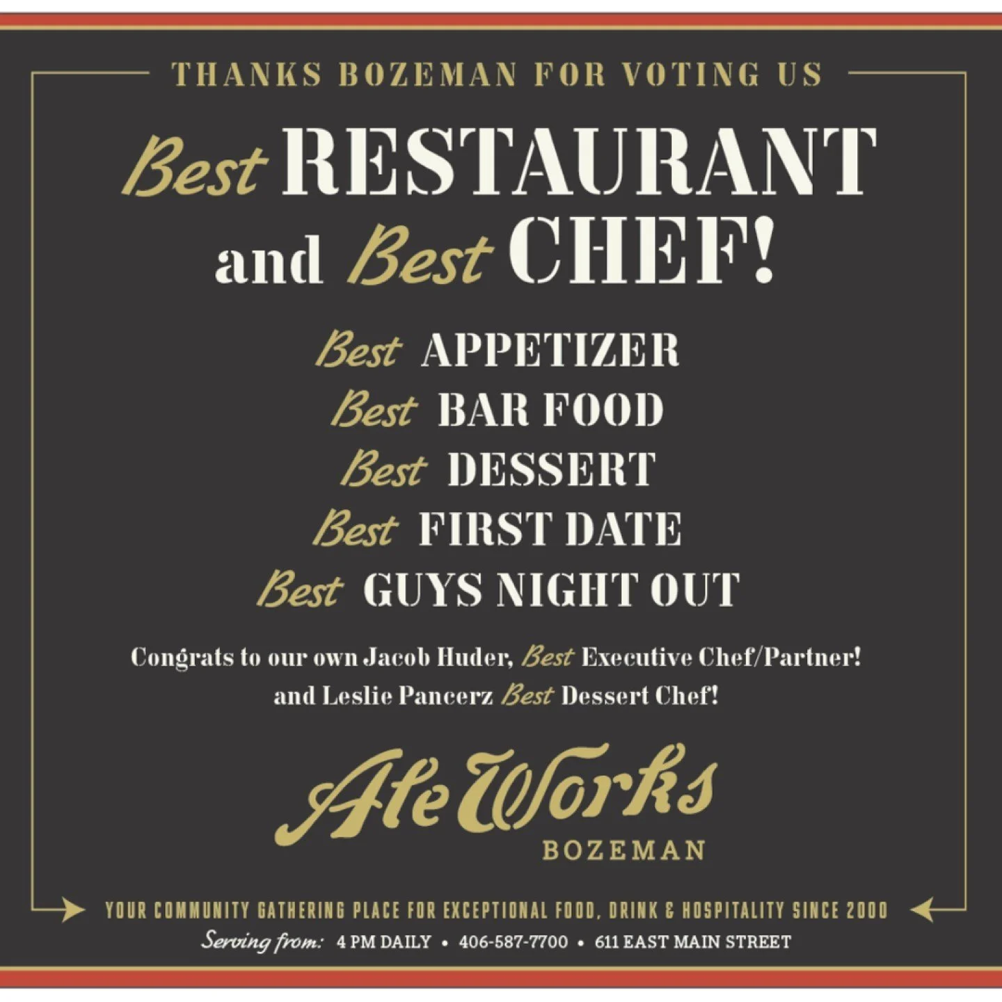 Montana Ale Works- Bozeman's Best Restaurant