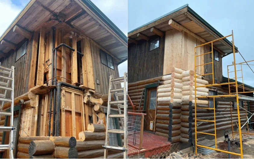 Log Home Rot Repair — Woodworks Log Home Restoration