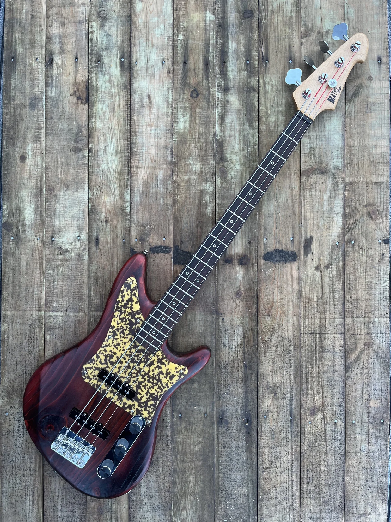 Red Shu Sugi Ban Meloca Bass Guitar — Maybury Guitars