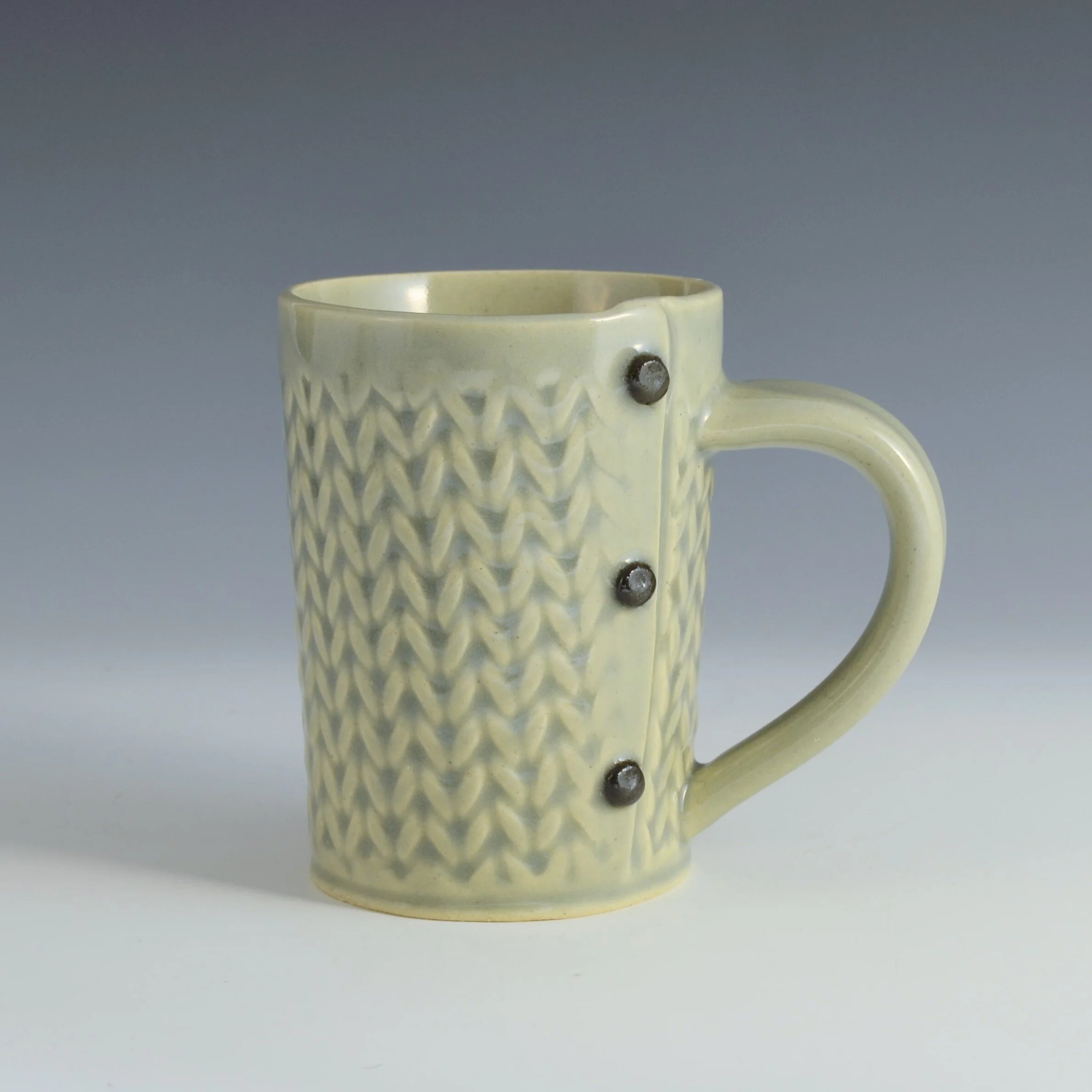 Utensil Holder Crock with Buttons inspired by fabrics embroidery READY ...