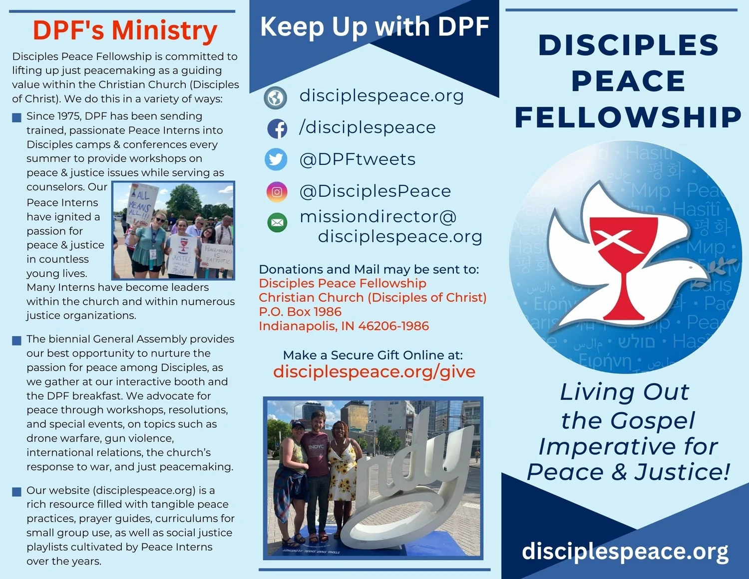 DPF Pamphlets — Disciples Peace Fellowship