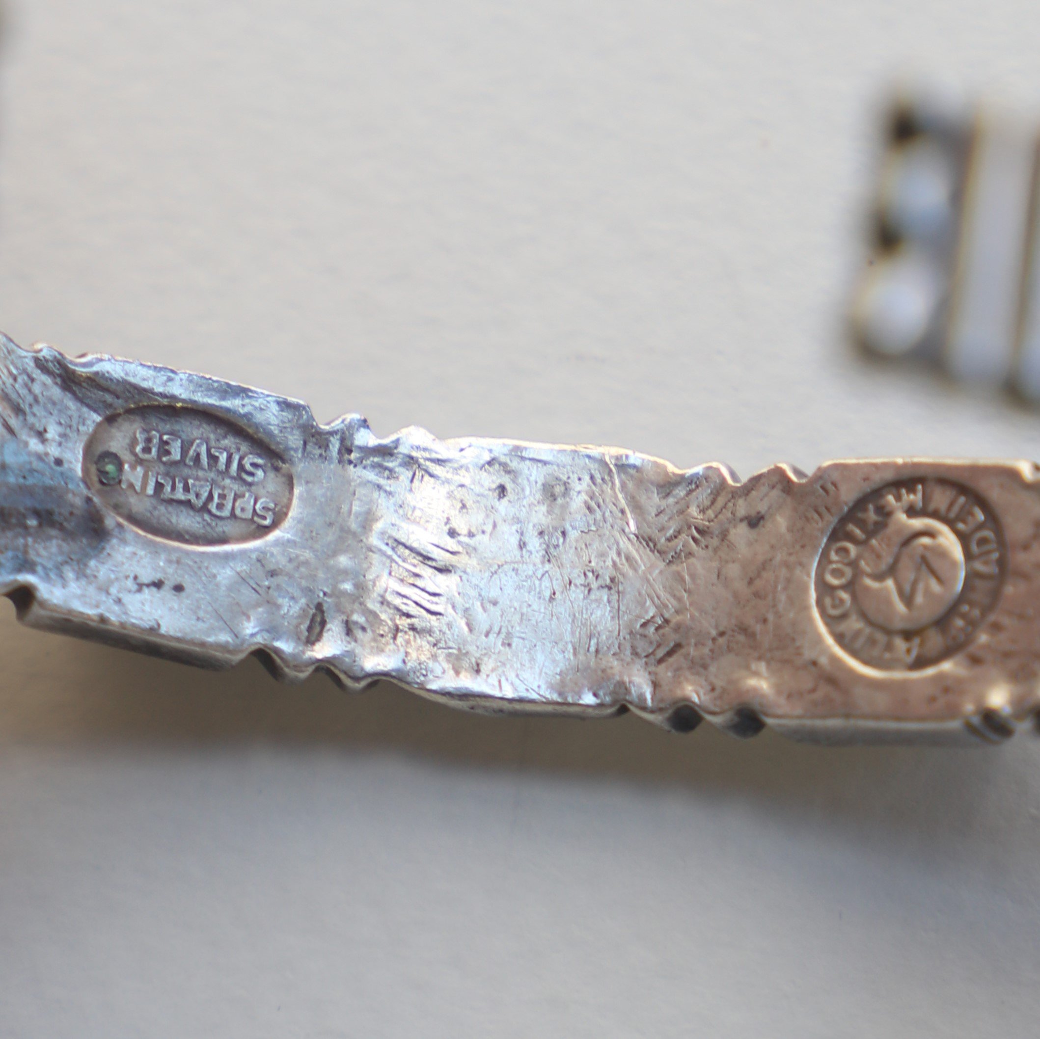 William Spratling Sterling Silver "Pyramid" Cuff Bracelet - Gallery925