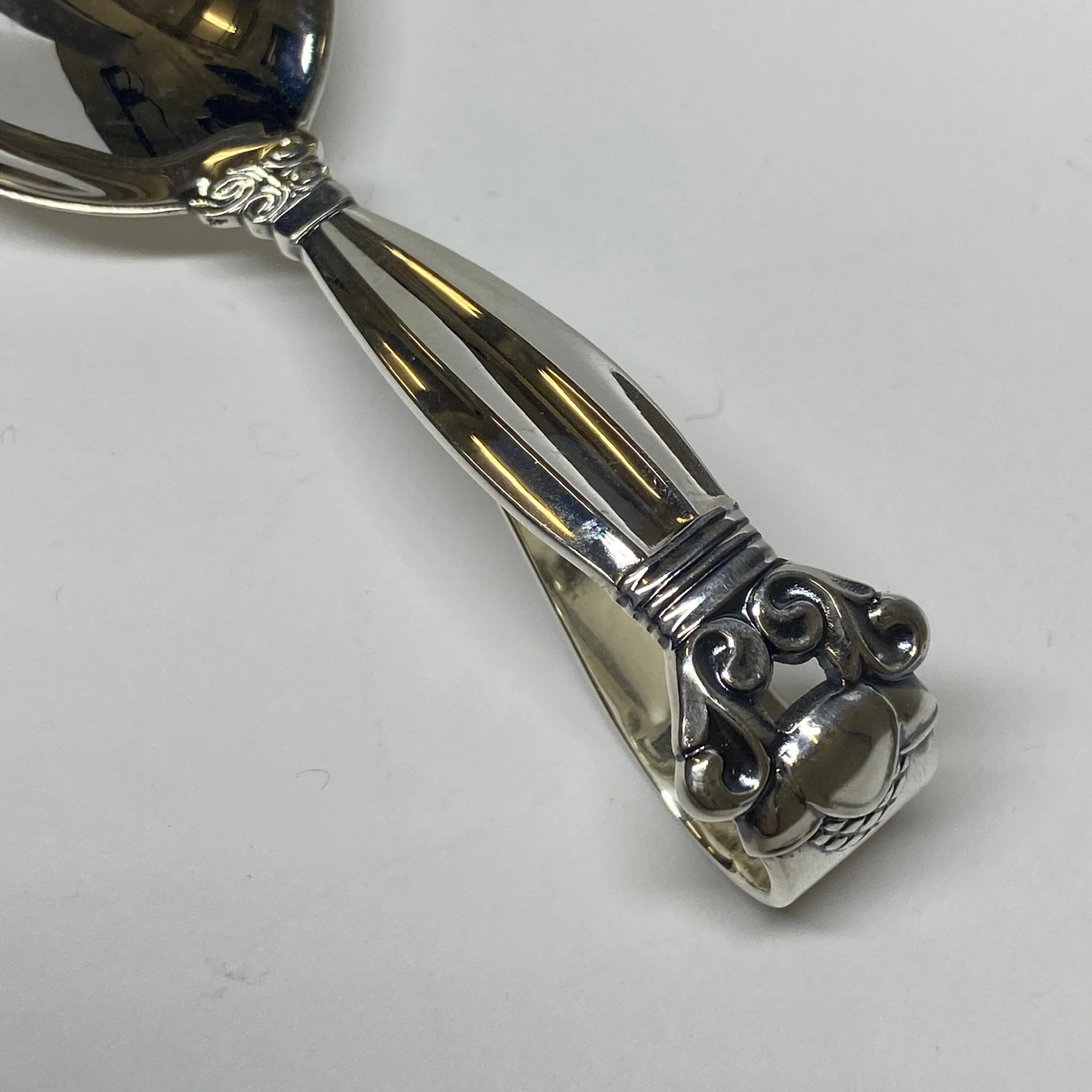 Georg Jensen Curved Acorn Baby Spoon - Gallery925