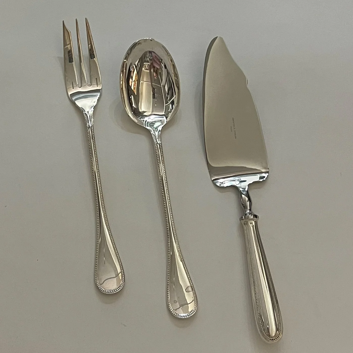 Estate Christofle Sterling Silver 'Perles' Pattern Service of 12 with ...