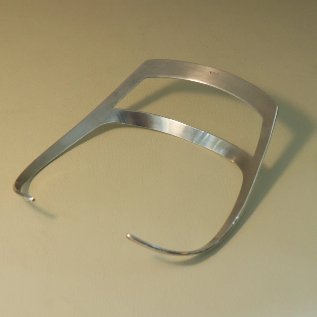 H. Pozzo French Silver Modernist Neck Ring - Gallery925