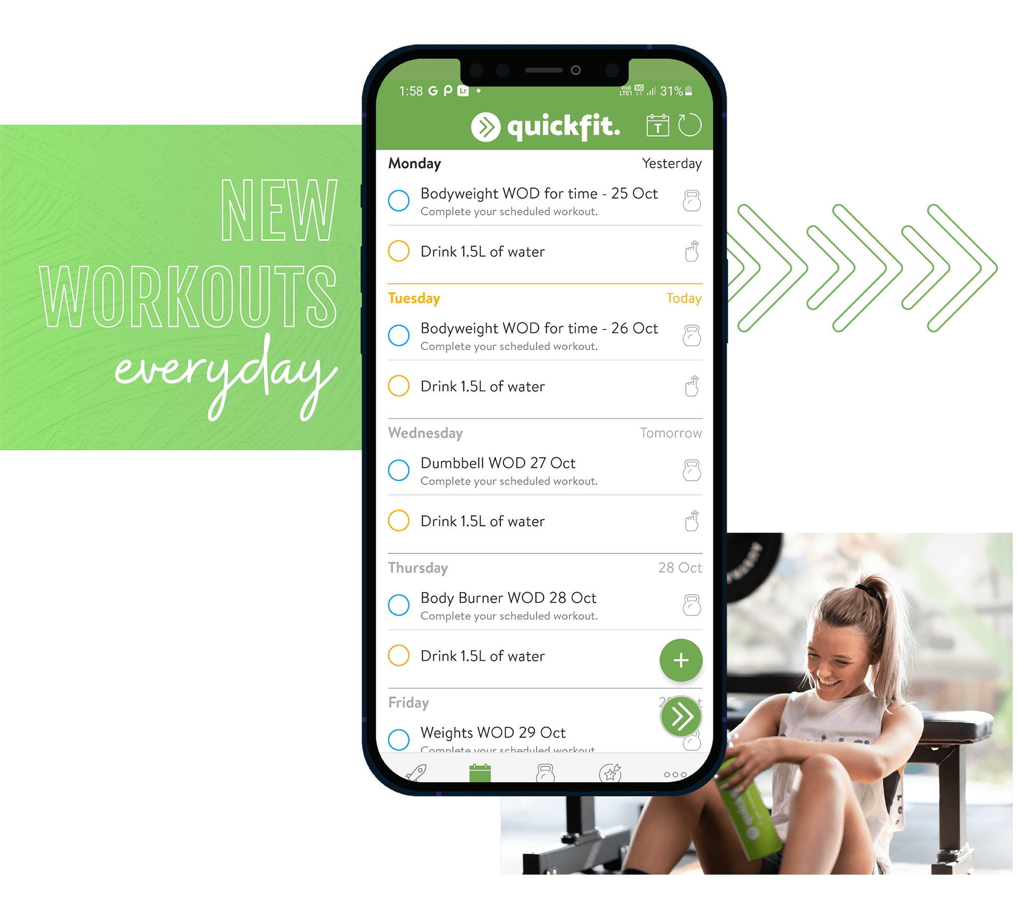QuickFit Workout App — QuickFit Health Clubs