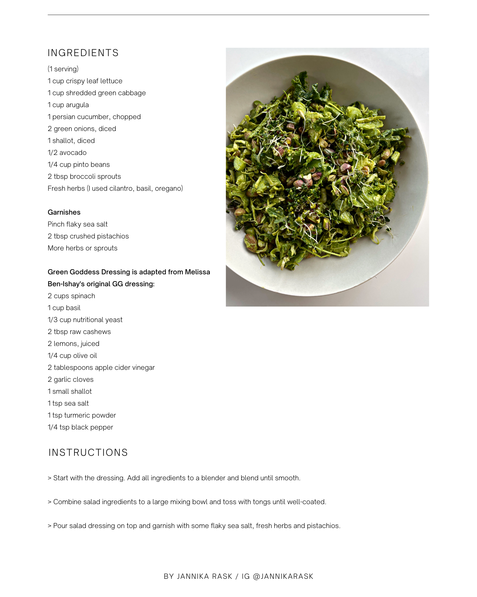 Gut Goddess Salad — Jannika Rask Functional Nutrition