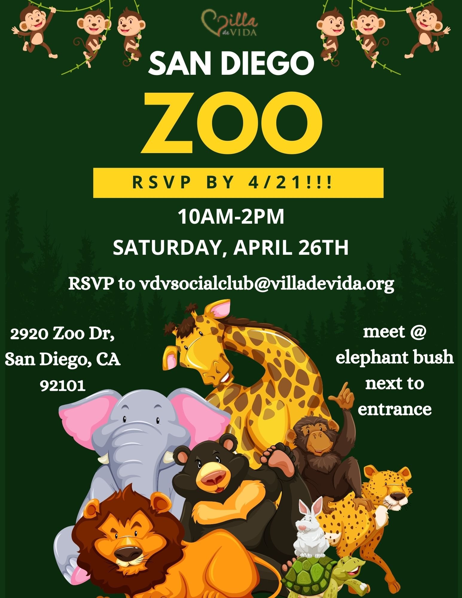 San Diego Zoo Outing — Villa de Vida, Inc.