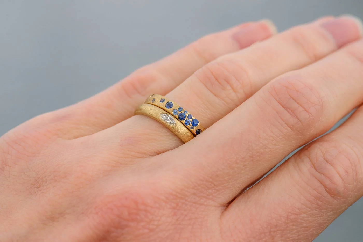 Blue Sapphire Confetti Ring by Dilamani — The Jewelbox