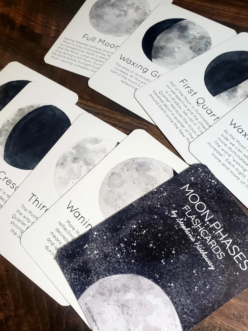 Solar System Flashcards | 15 Hand-Painted Astronomy & Space Cards ...