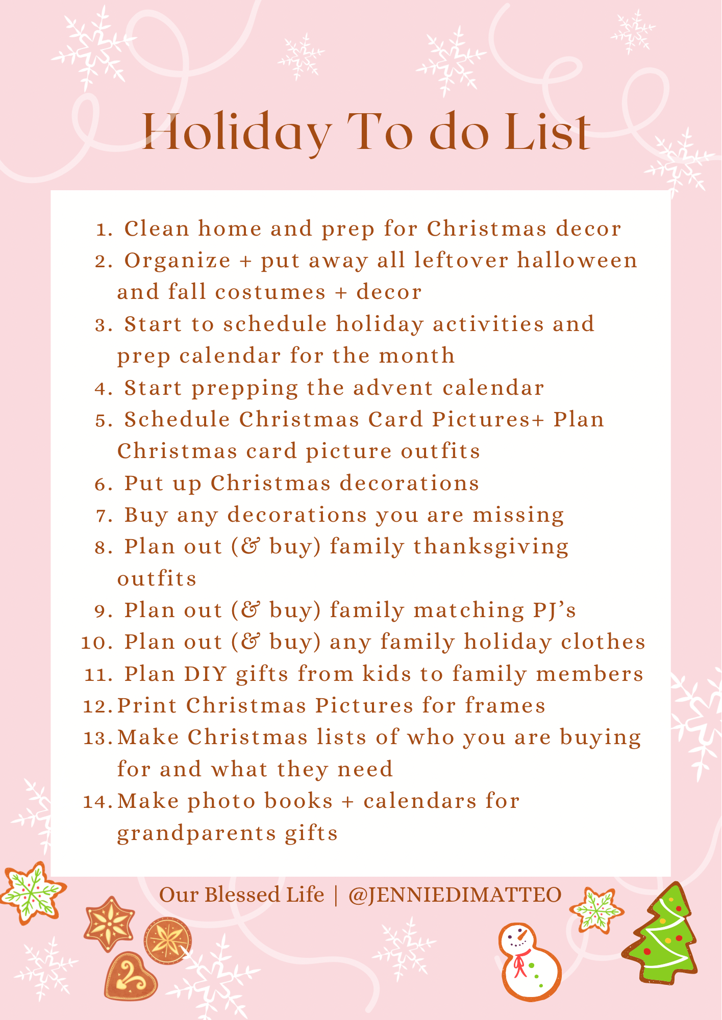 The Ultimate Holiday To Do List — Our Blessed Life