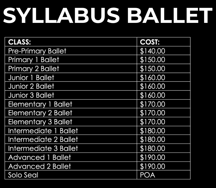 Term Fees — DANZA Dance Studios