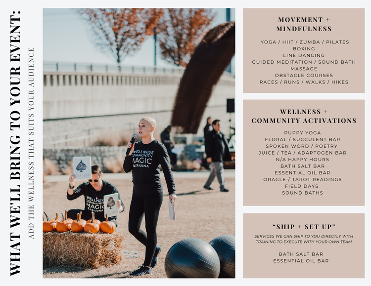 TRILUNA Wellness For Events | Luxury Event Enhancements | Event ...