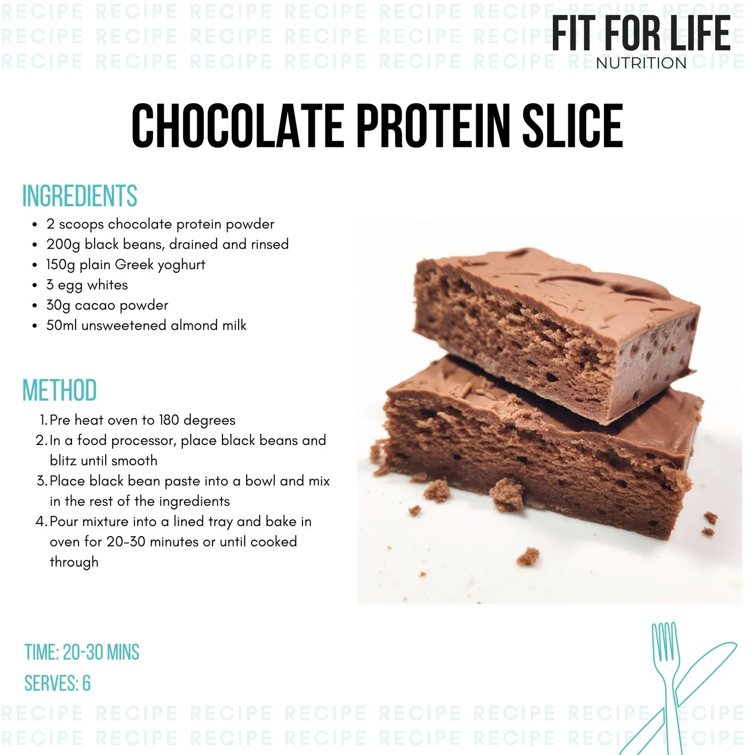 Chocolate Protein Slice — Fit For Life Health & Fitness