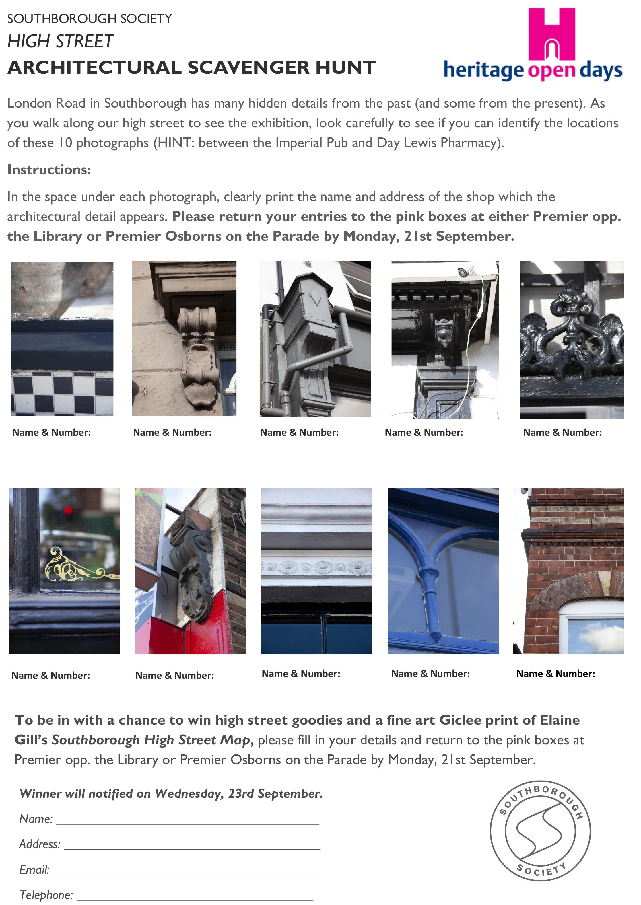 Architectural Scavenger Hunt — Southborough Society