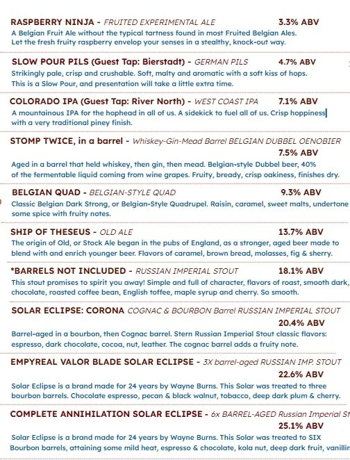On-Tap Menu