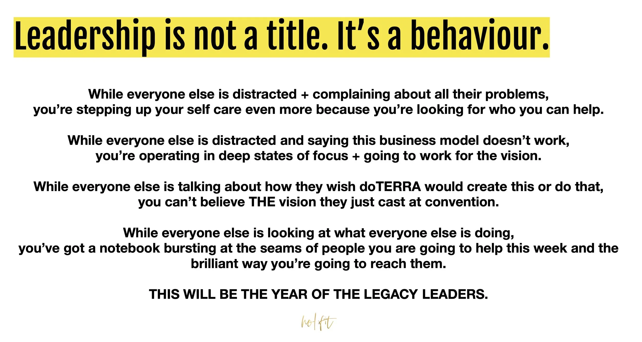 E059: GROWTH IN 2020: A session for doTERRA Business Owners — HOL:FIT