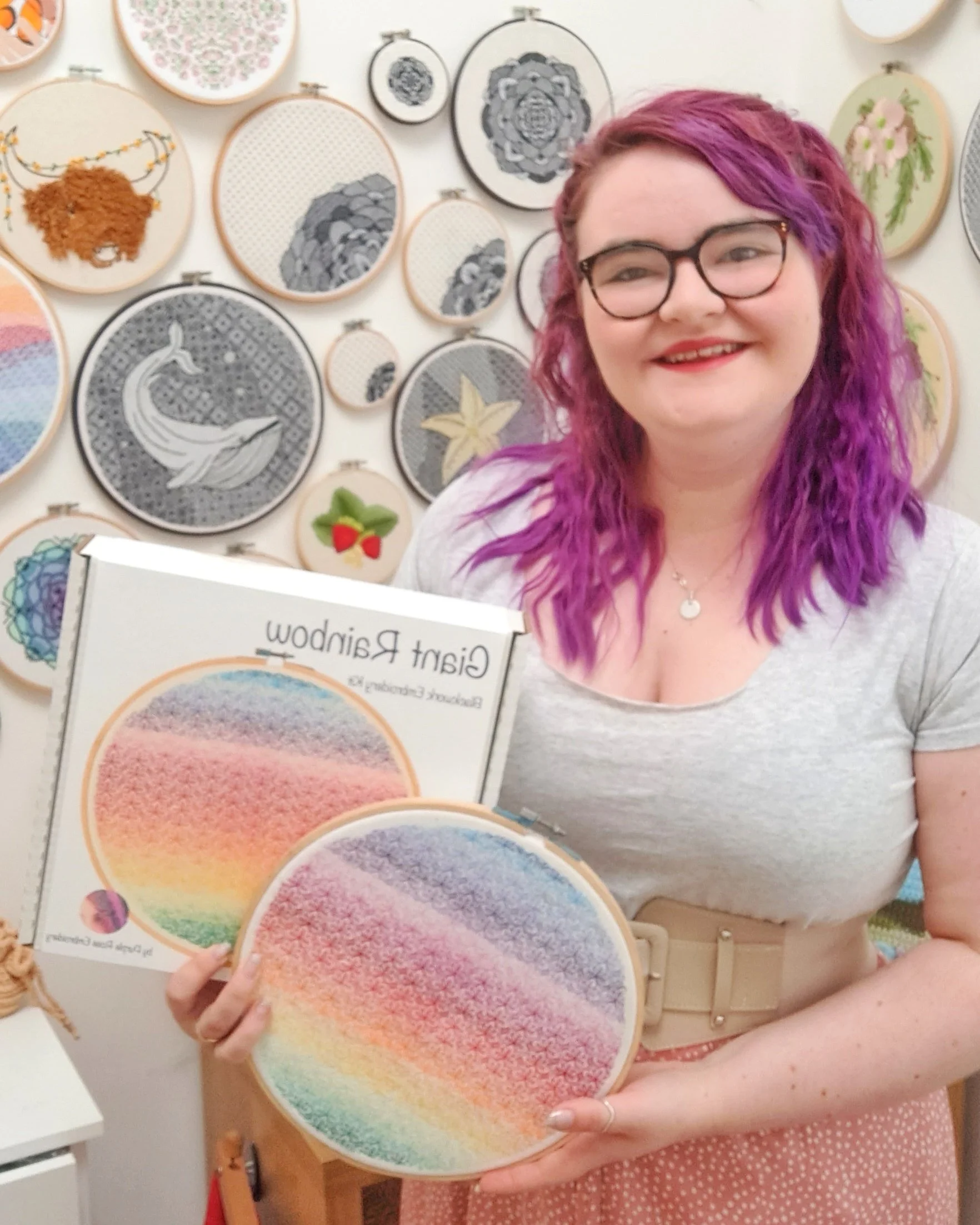 Purple Rose Embroidery