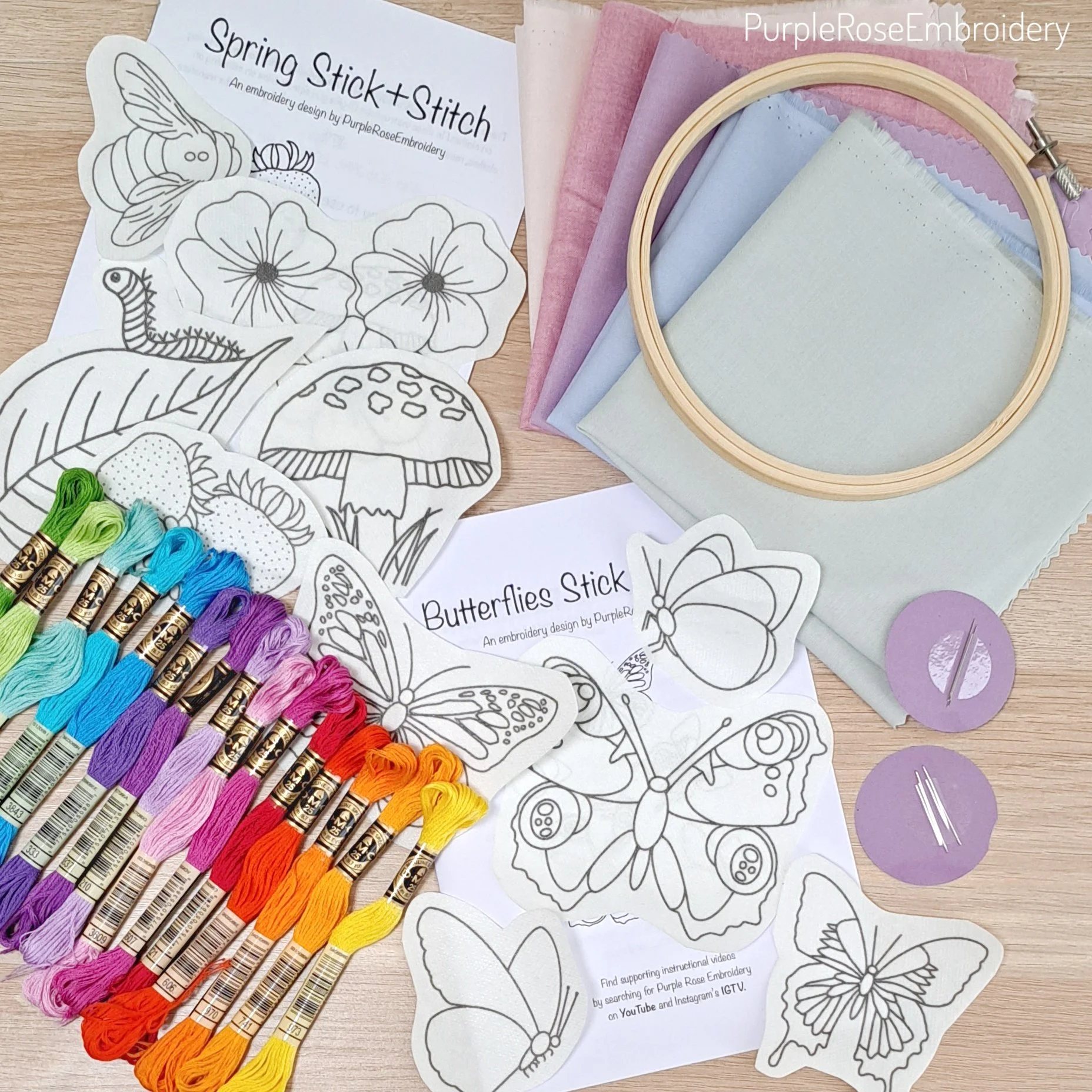 Embroidery Kits and Patterns — Purple Rose Embroidery