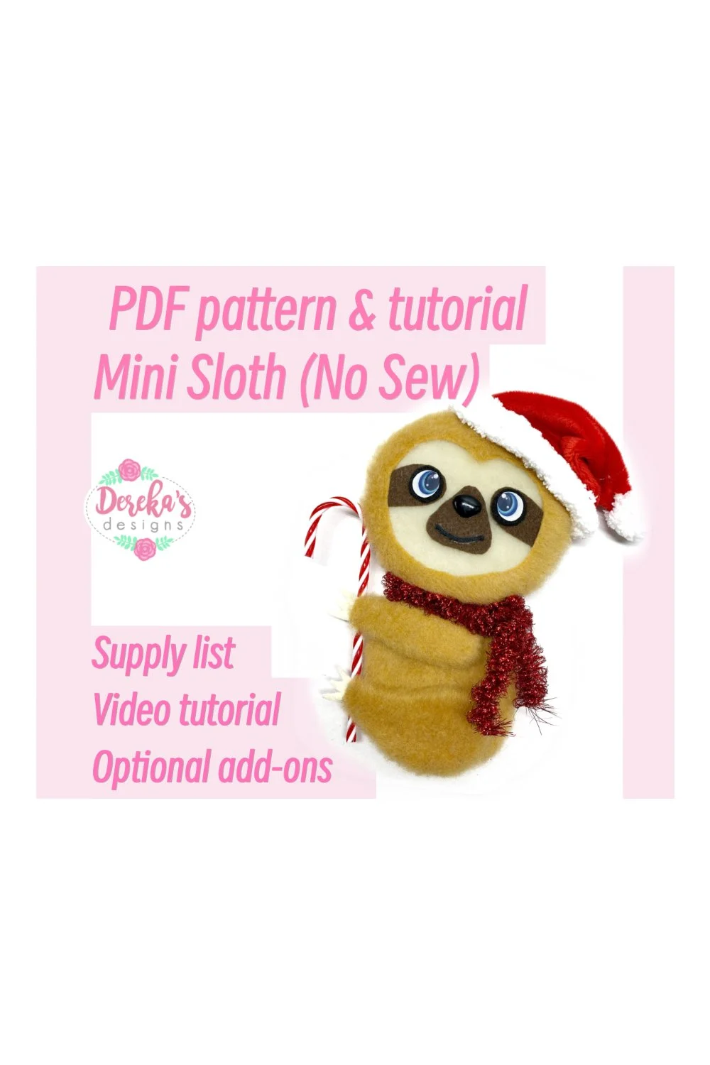 Mini Sloth PATTERN (no sew) - Digital Download — Dereka's Designs