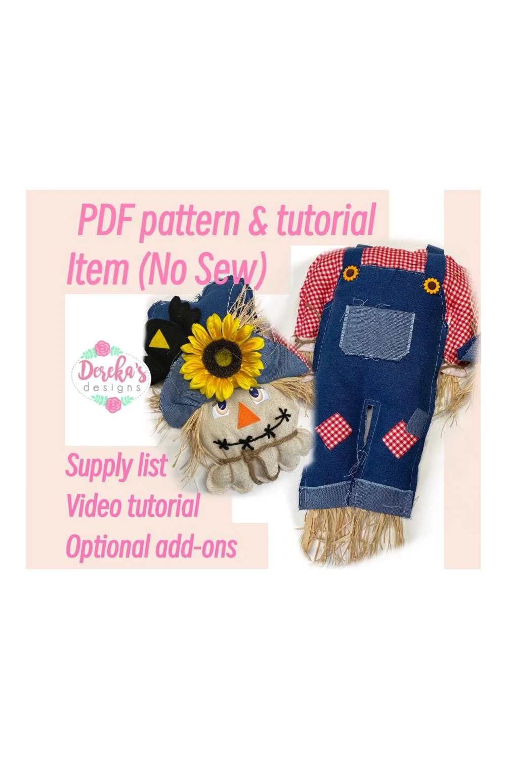 Scarecrow PATTERN (Sewn) - DIGITAL DOWNLOAD — Dereka's Designs