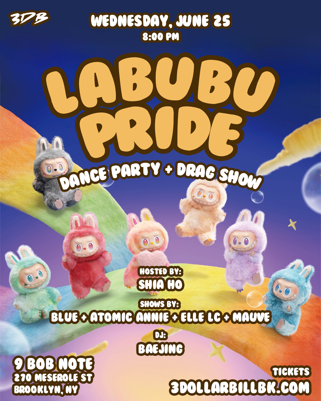Labubu Pride — 3 Dollar bill