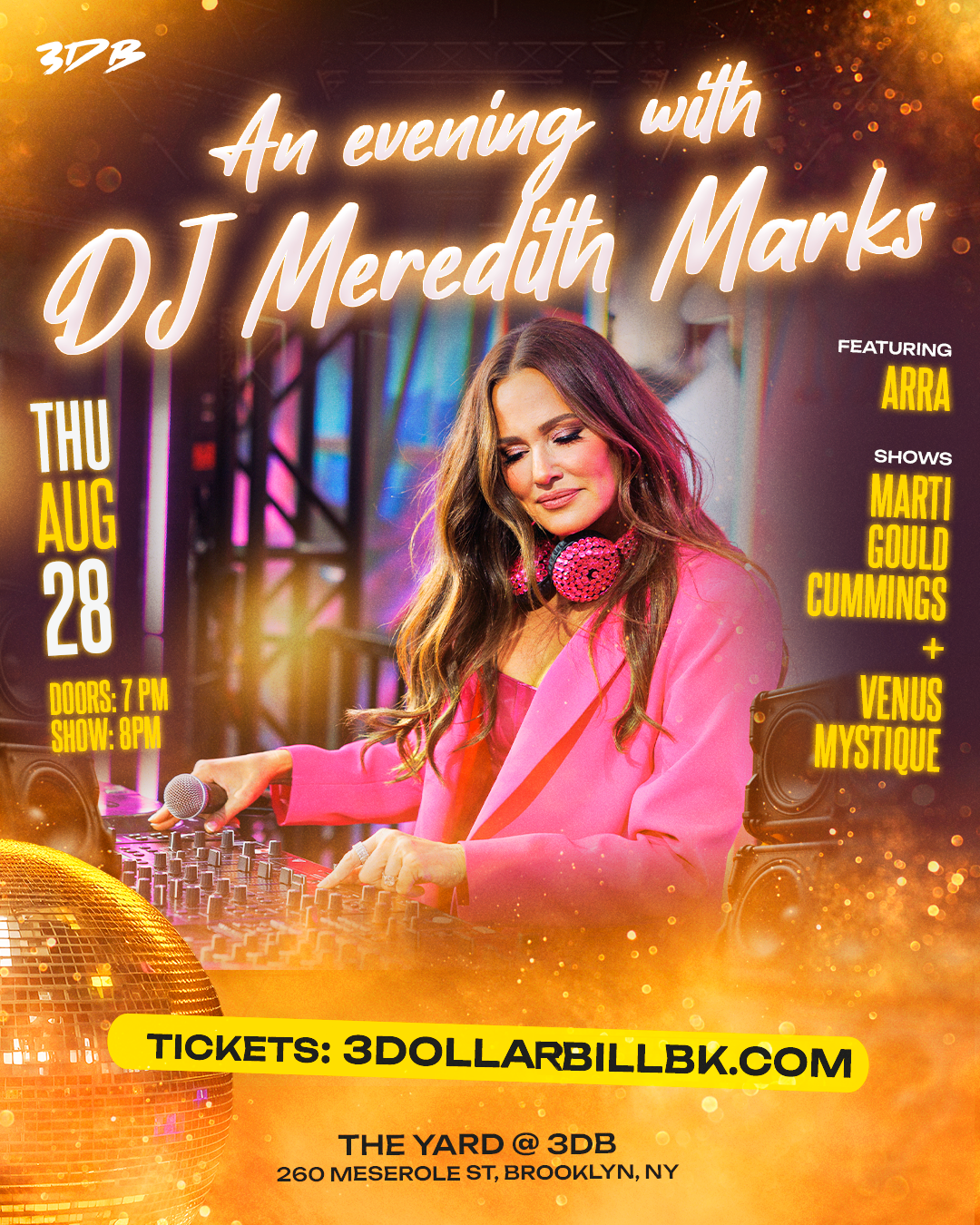 An Evening With DJ Meredith Marks — 3 Dollar bill