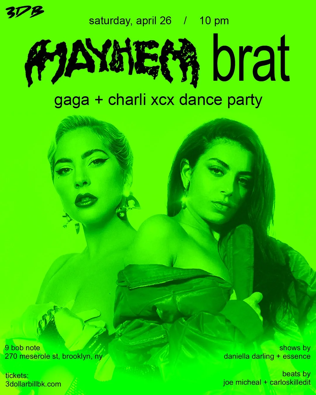 MAYHEM BRAT — 3 Dollar bill