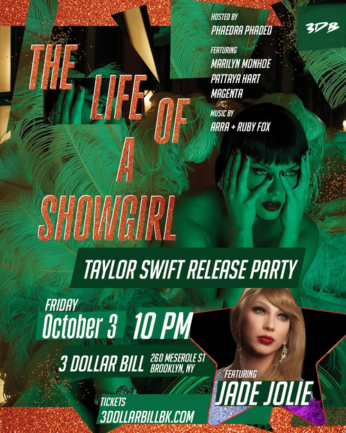 The Life Of A Showgirl: Taylor Swift Release Party — 3 Dollar bill