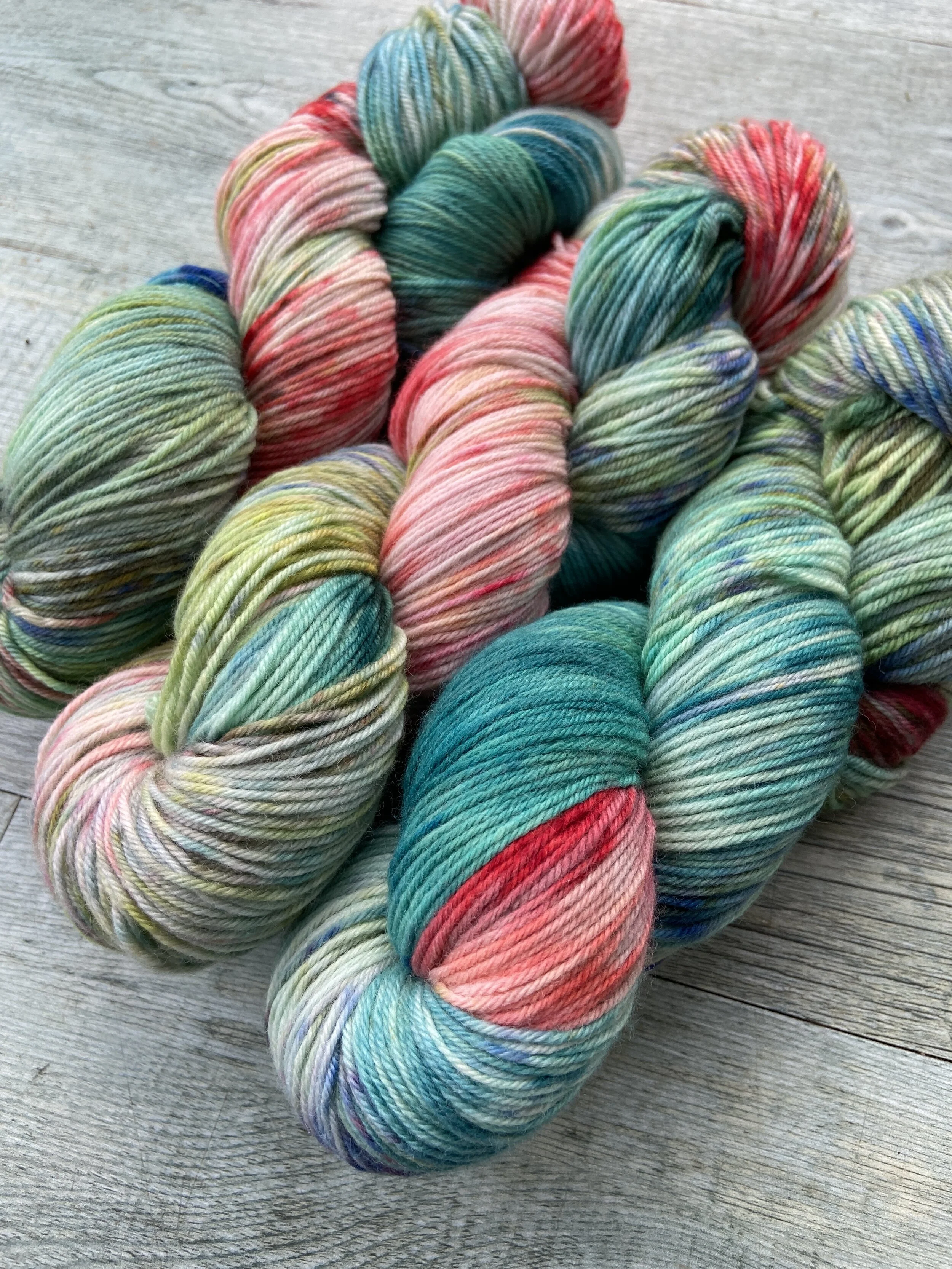 Emerald speckled fingering weight yarn for knitting superfine soft ...