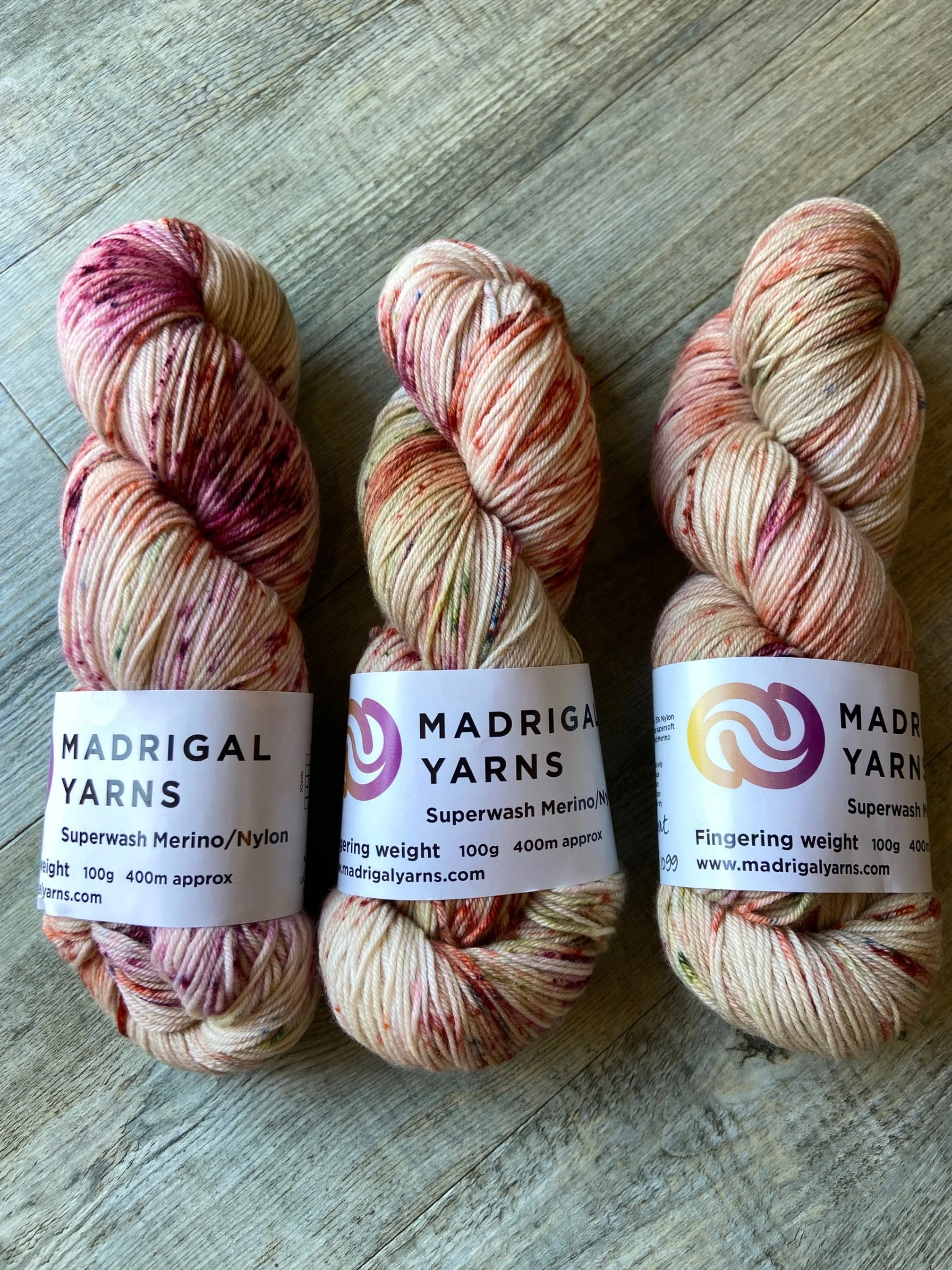 Seurat - pink speckled yarn — Madrigal Yarns