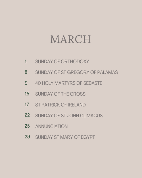 Orthodox Feast Days in March — Ascetic life of motherhood