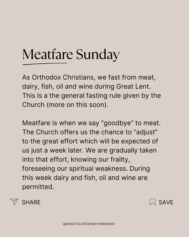 Orthodox Fasting Guidelines for Lent — Ascetic life of motherhood