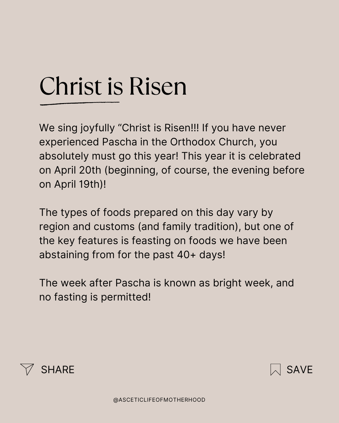 Orthodox Fasting Guidelines for Lent — Ascetic life of motherhood