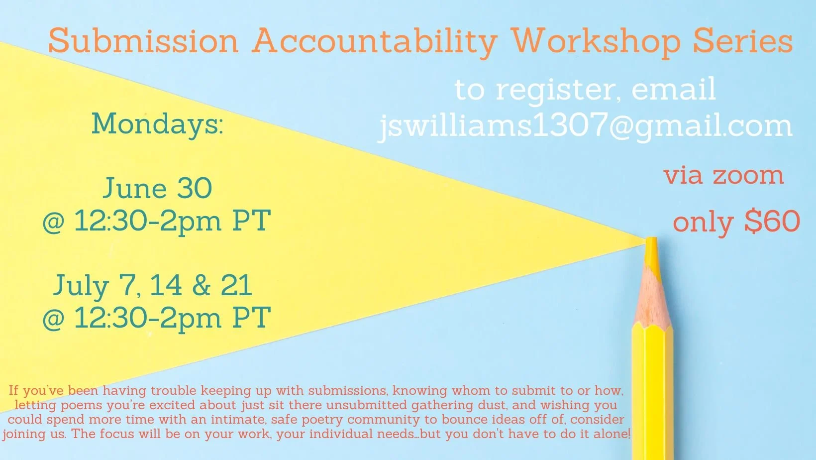 Upcoming Classes — John Sibley Williams