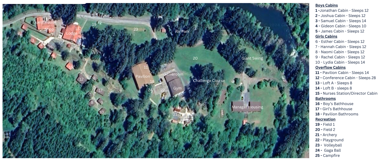 Camp Map — Grove Christian Camp