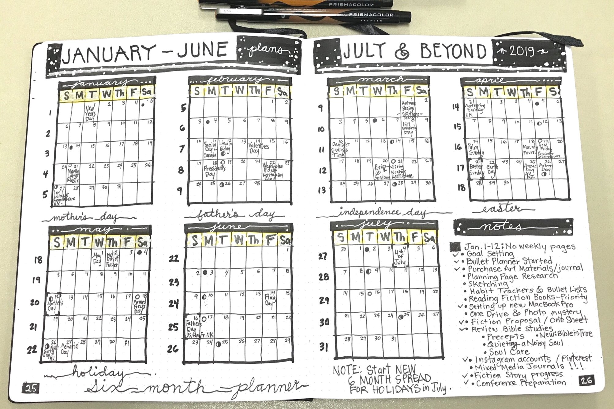 Bullet Journaling Calendar Page Ideas | Planning Layouts — Patricia ...