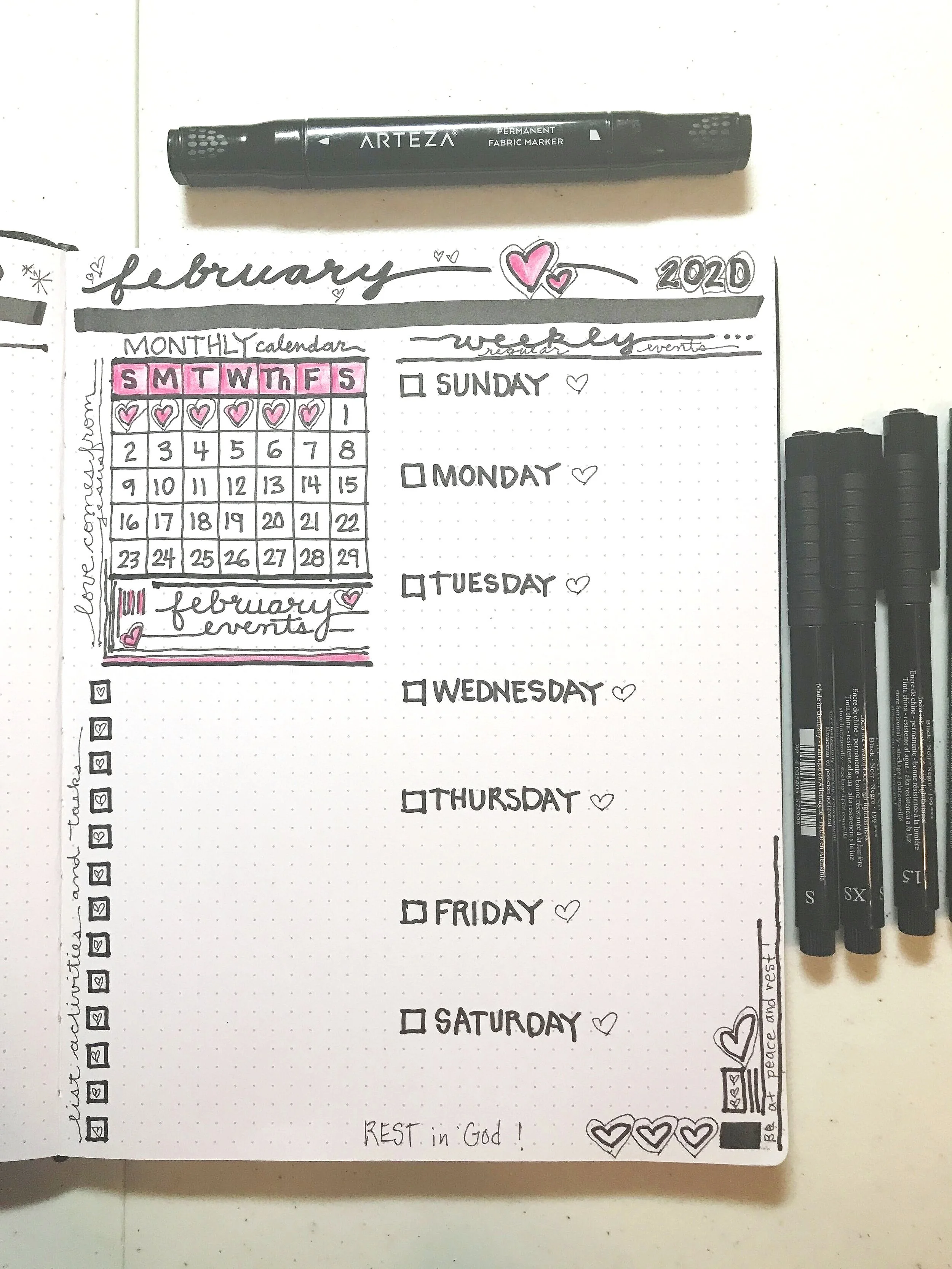 Bullet Journaling Calendar Page Ideas | Planning Layouts — Patricia ...