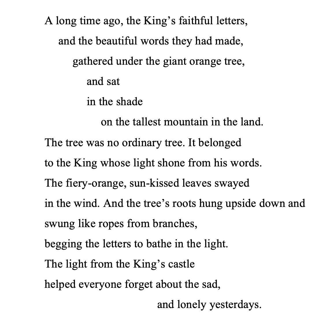Poetry as Inspiration for Children's Literature. The King's Word by ...