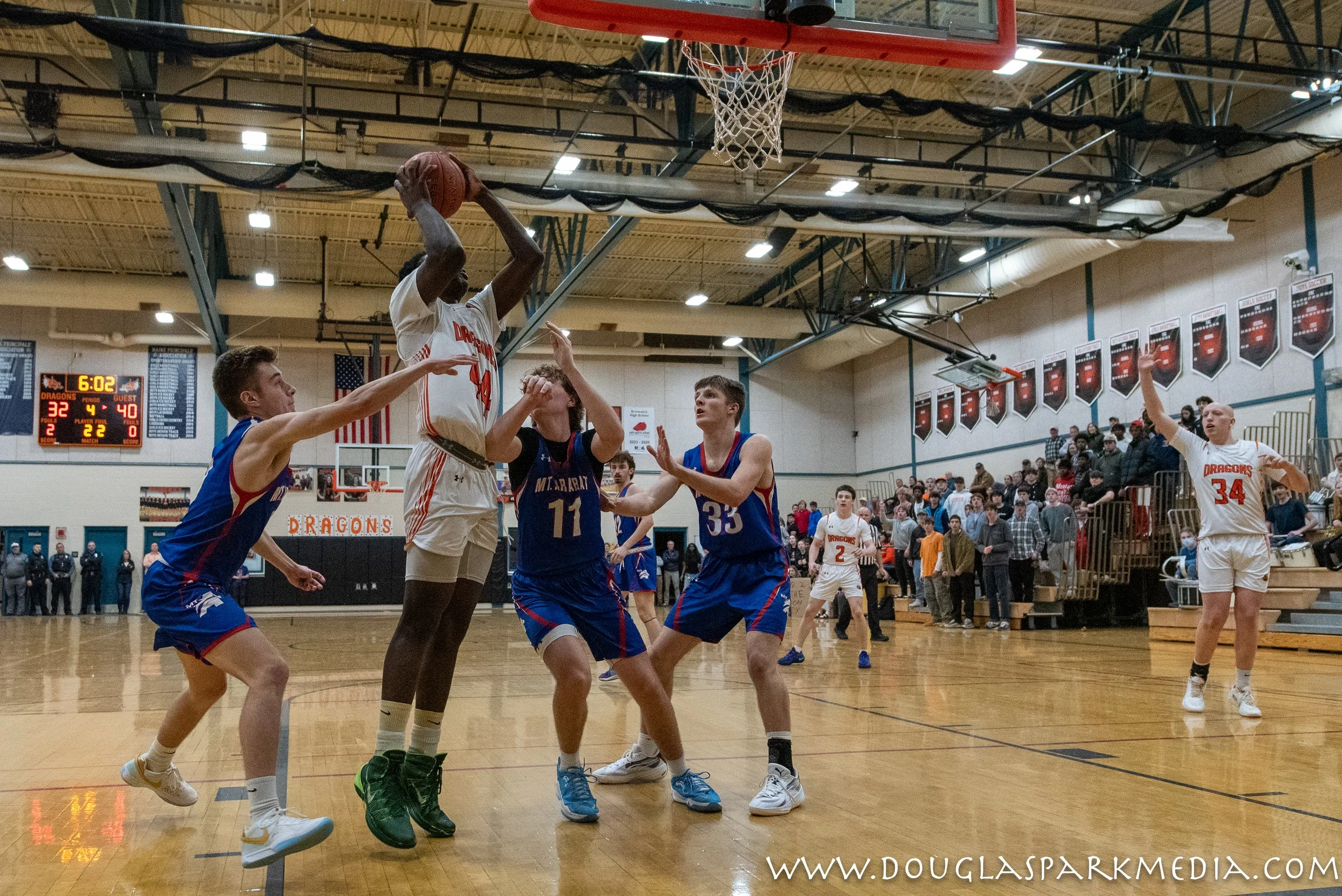 Mt. Ararat Tops Brunswick, Boys Basketball — Douglas Park Media