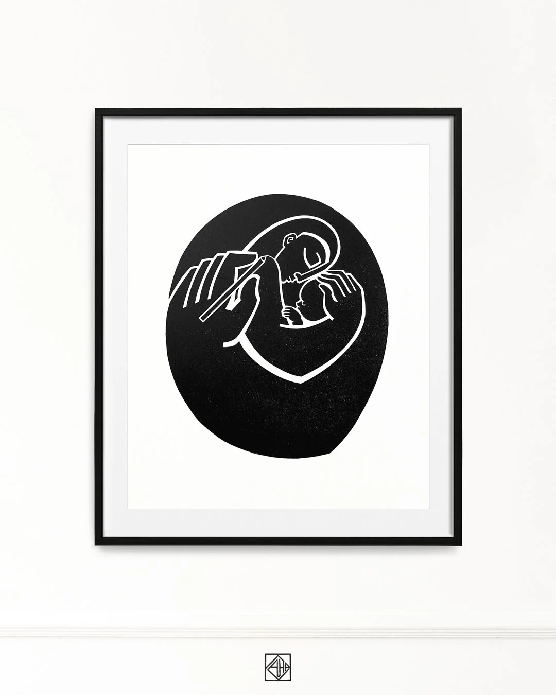 'Artist Mother' Original Linocut Print — Amy Hiley Art